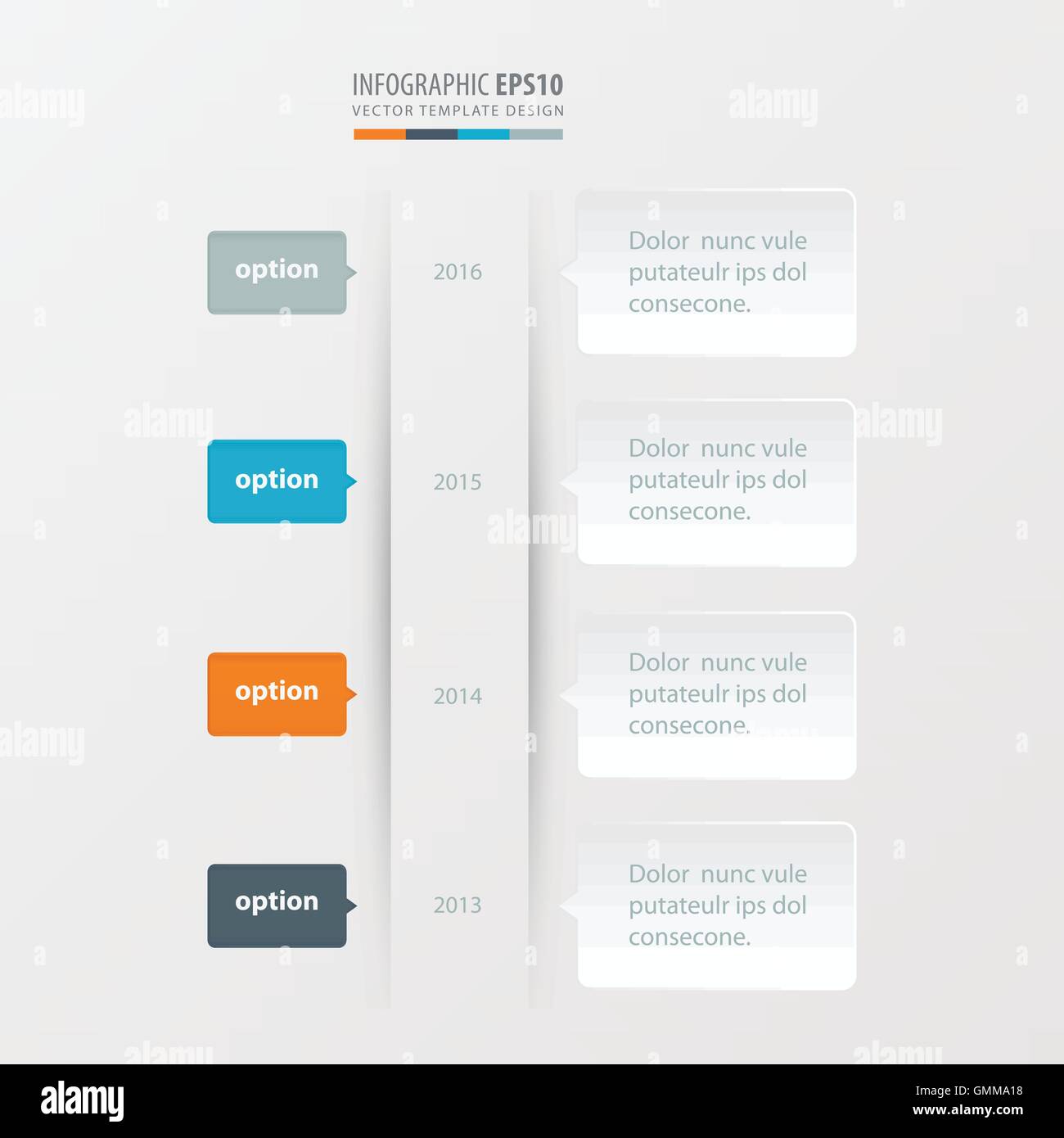 timeline template Orange , blue, gray color Stock Vector Image & Art ...