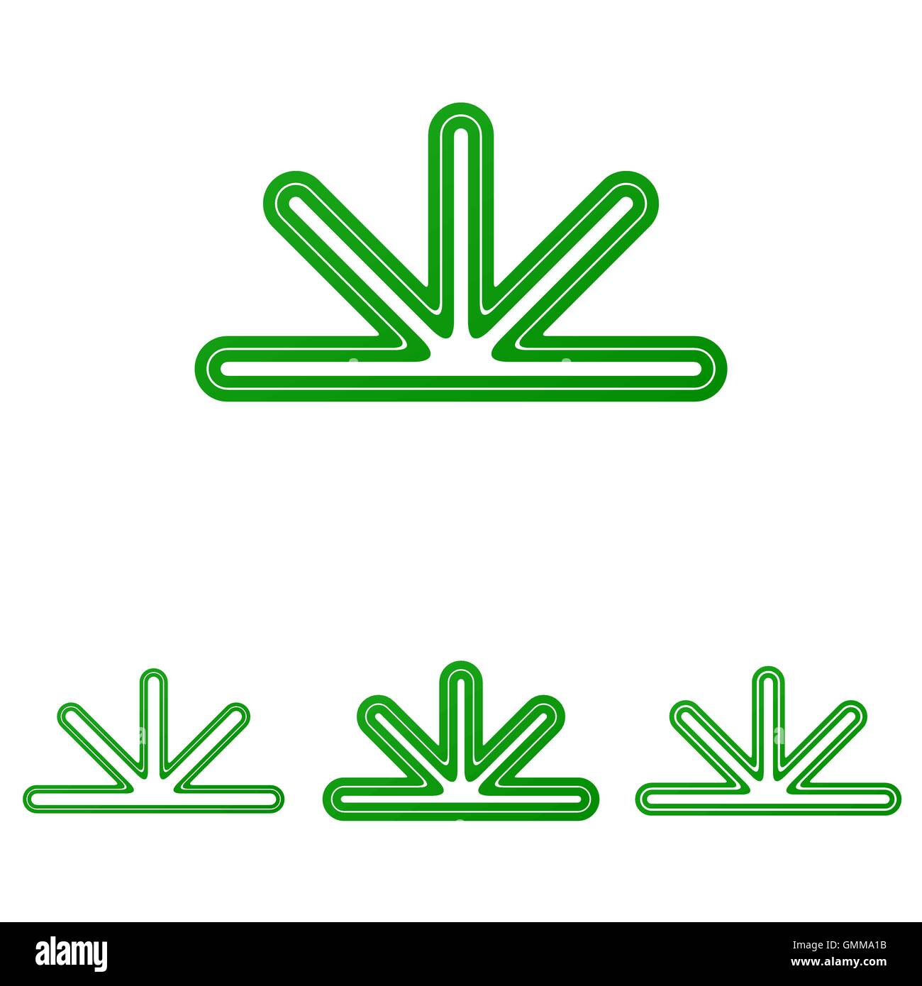 Green abstract line logo design set Stock Vector Image & Art - Alamy