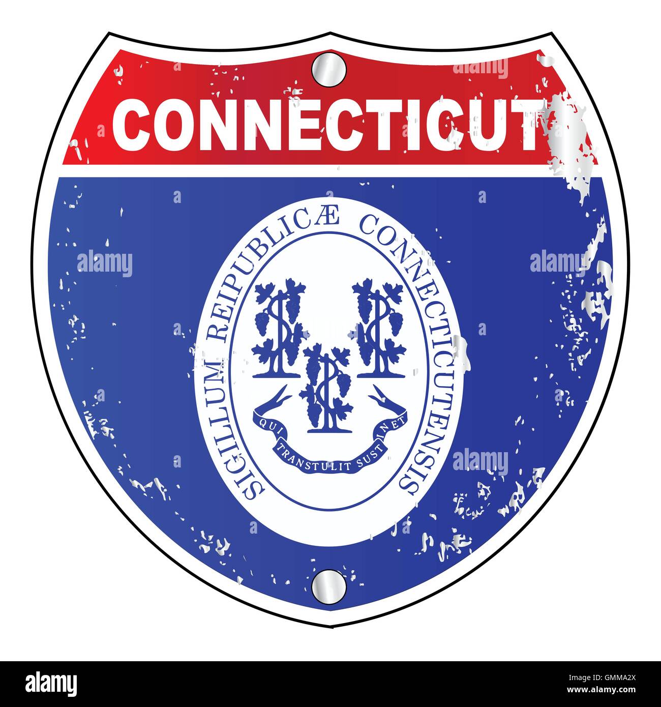 Connecticut Interstate Sign Stock Vector Image & Art - Alamy