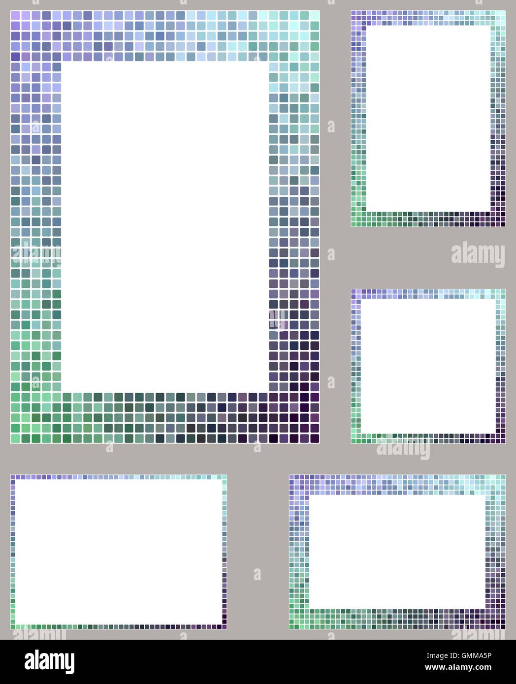 Vector mosaic frames set Stock Vector Images - Alamy
