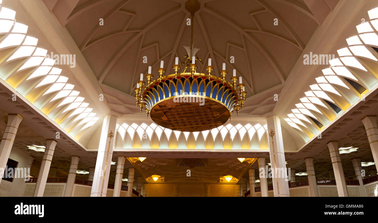 in iran inside the old antique mosque with glass and mirror traditional ...