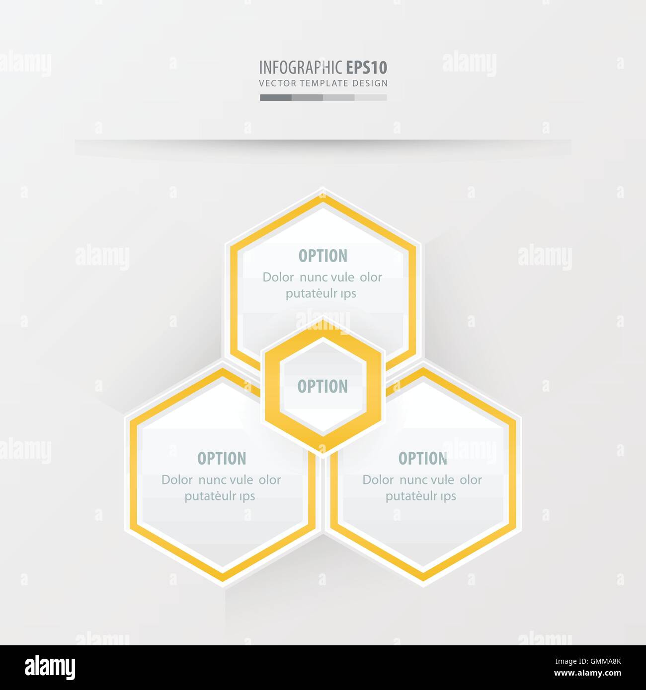 Hexagon infographic illustration vector Stock Vector Images - Alamy