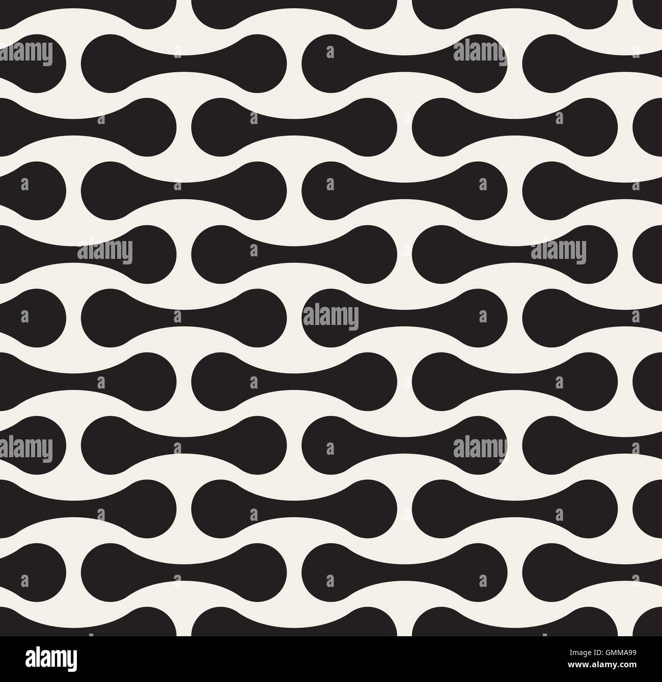 Vector Seamless Black and White Arc Connected Circles Rounded Lines ...