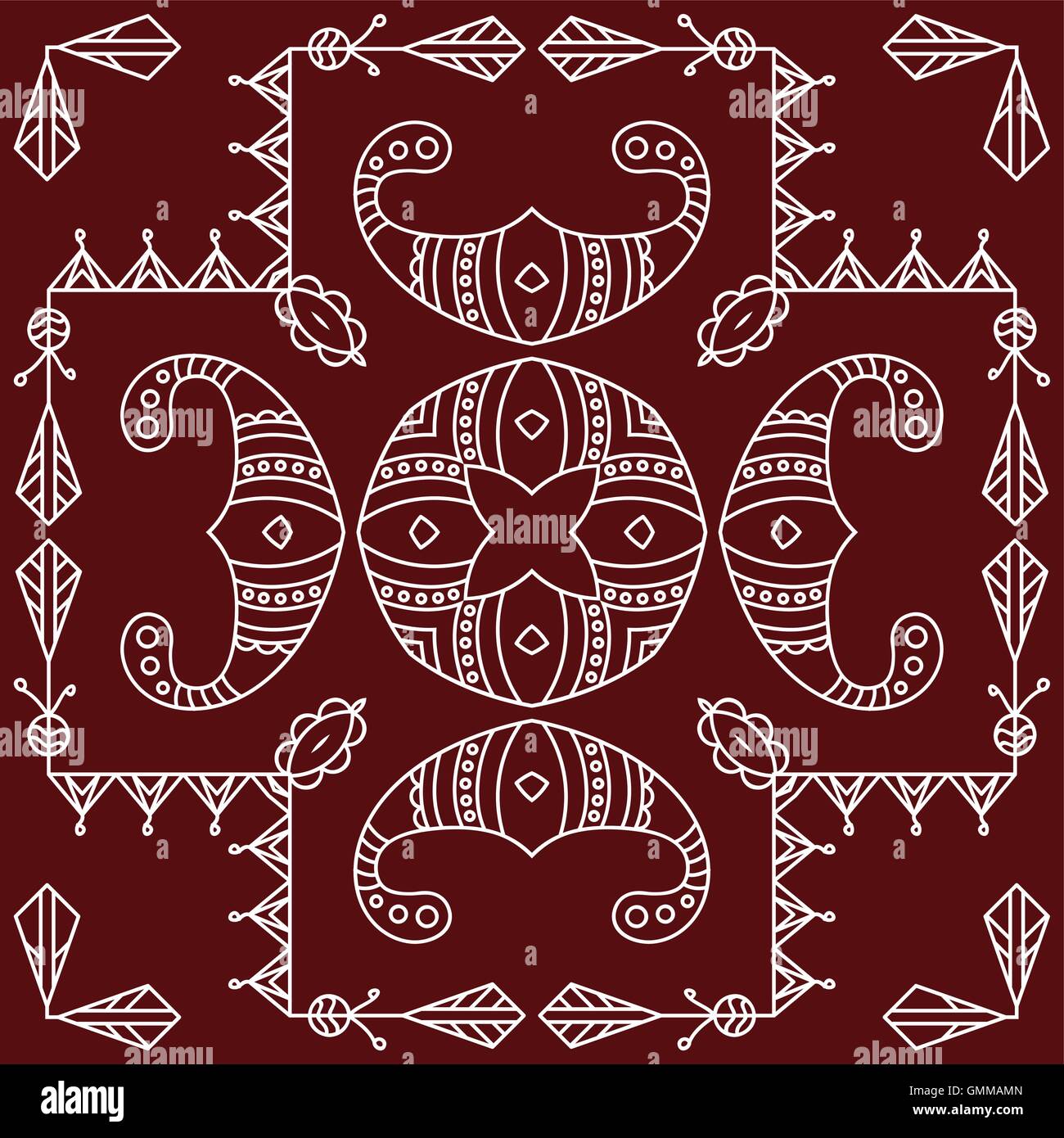 Traditional wall painting india Stock Vector Images - Alamy