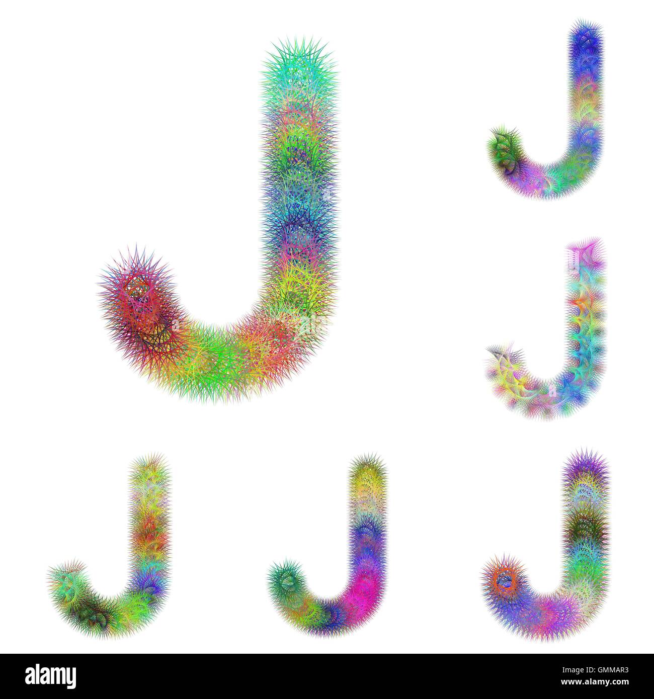Colorful letter j hi-res stock photography and images - Alamy