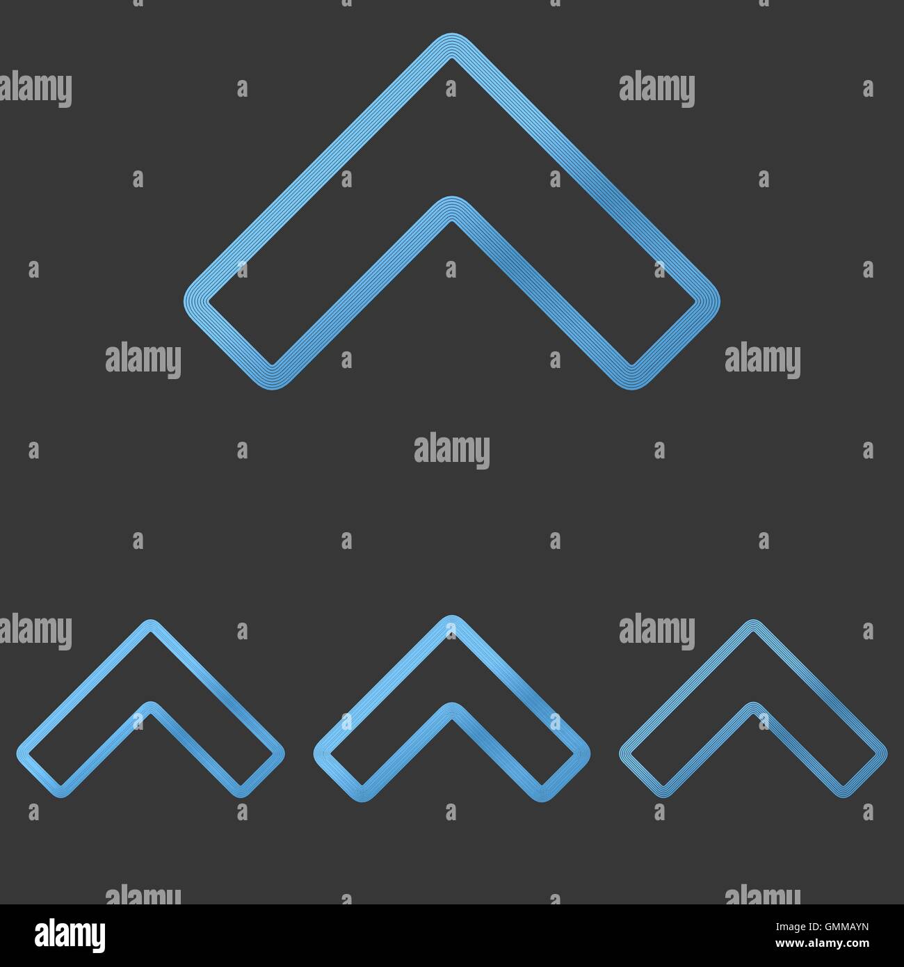 Blue line arrow logo design set Stock Vector Image & Art - Alamy