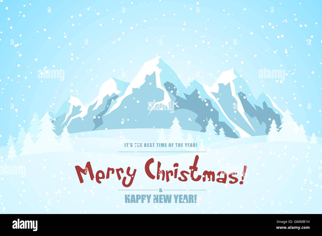Merry Christmas Landscape Stock Vector Image & Art - Alamy