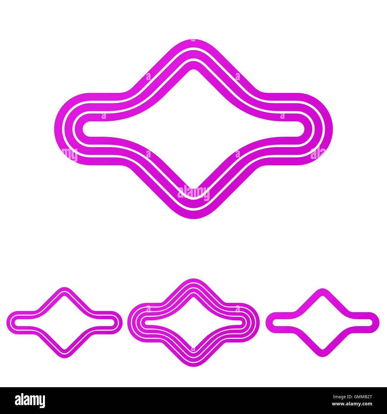 Magenta line abstract logo design set Stock Vector Image & Art - Alamy