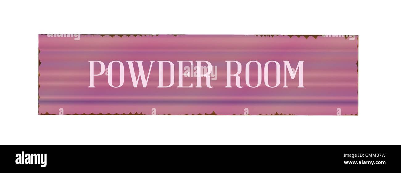 Powder Room Sign Stock Vector Image & Art - Alamy