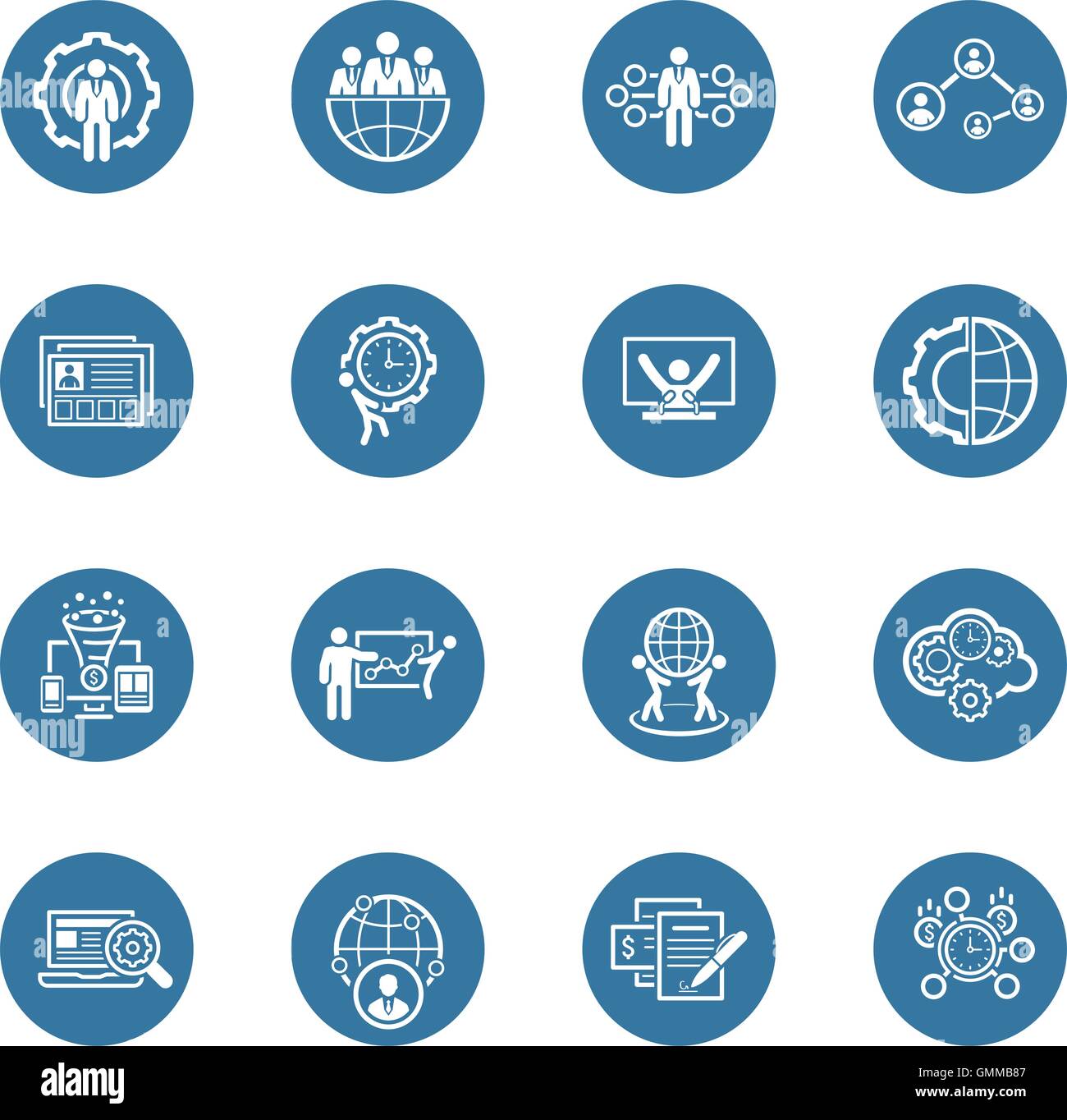 Flat Design Business Icons Set Stock Vector Image & Art - Alamy