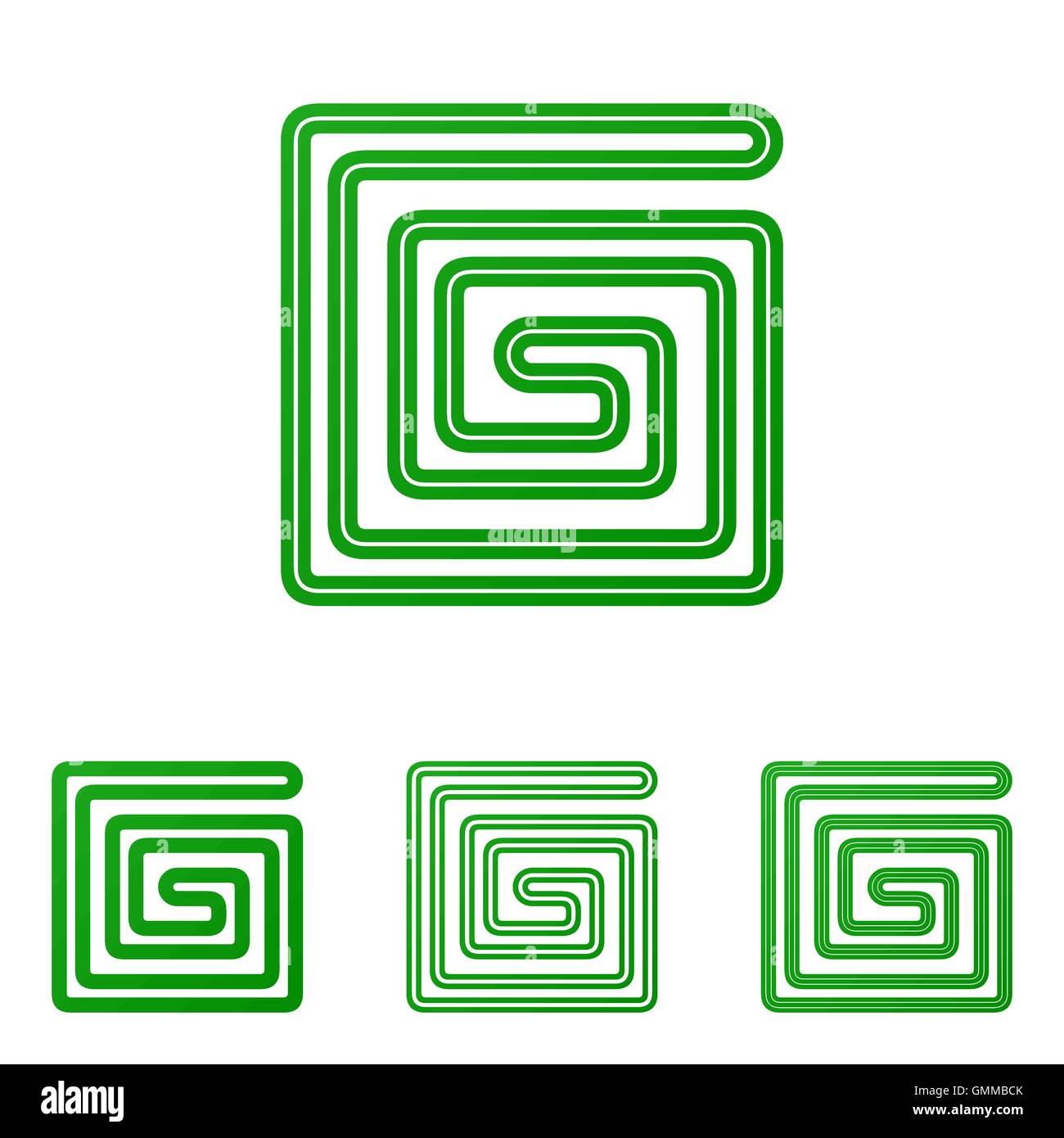 Green line corporate logo design set Stock Vector Image & Art - Alamy