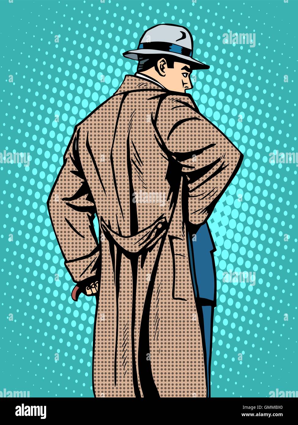 Cartoon man in coat hat hi-res stock photography and images - Alamy