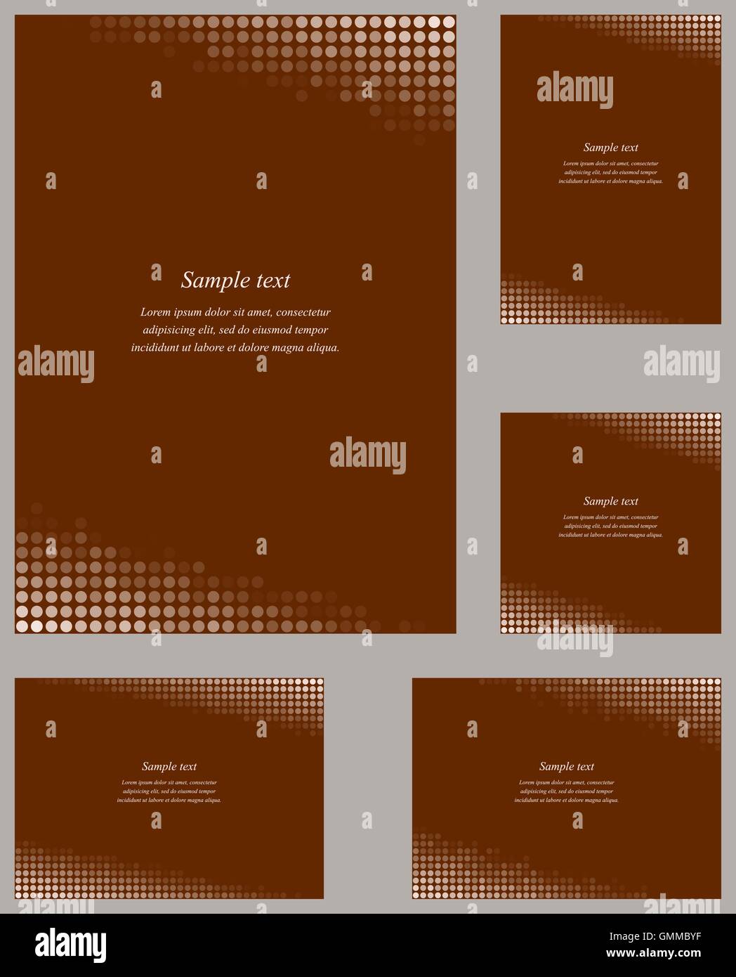 Brown page corner design template set Stock Vector Image & Art - Alamy