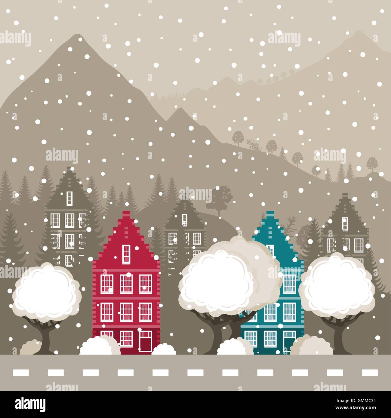 Ice city Stock Vector Images - Alamy