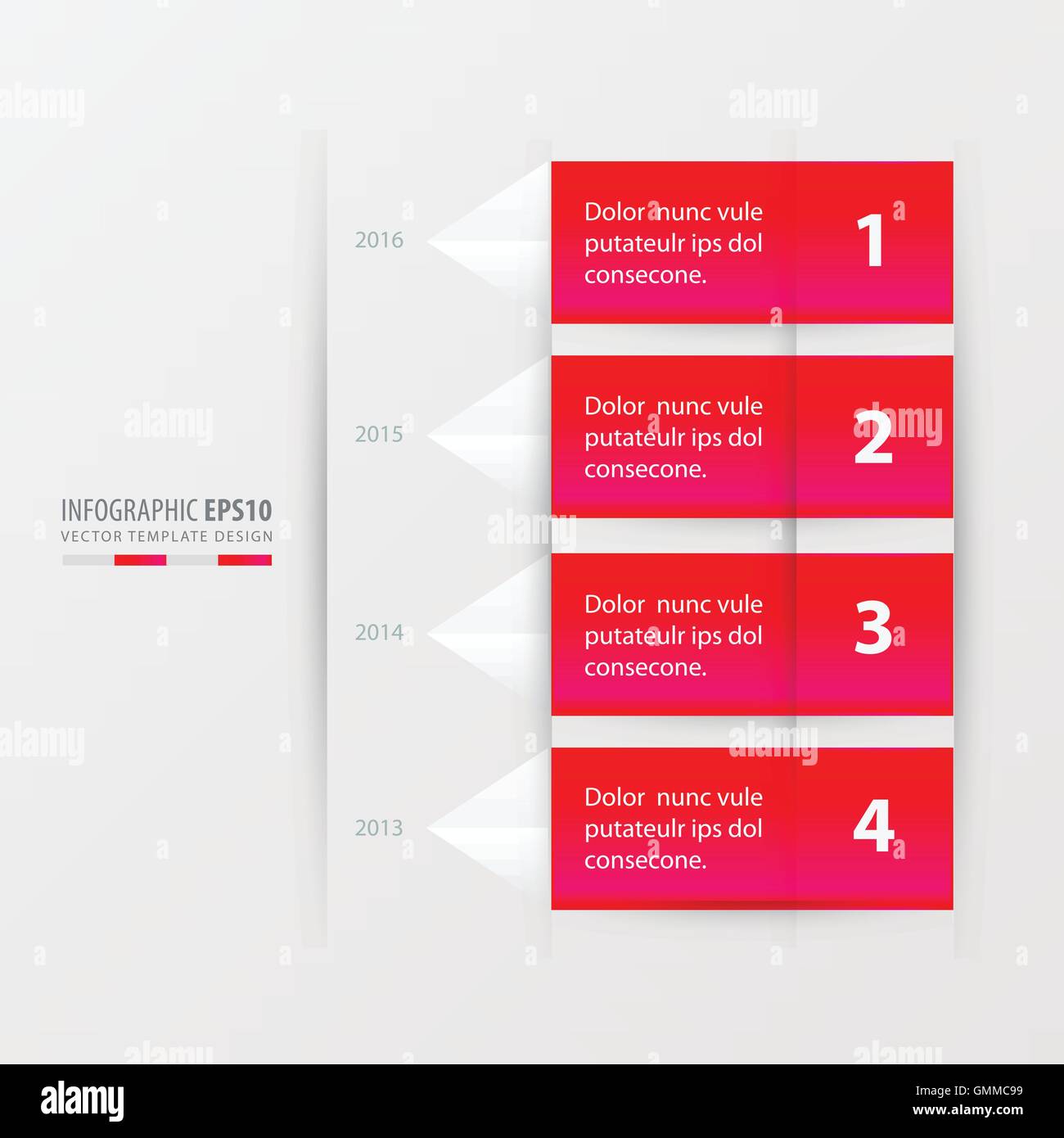 timeline report template pink gradient color Stock Vector Image & Art ...