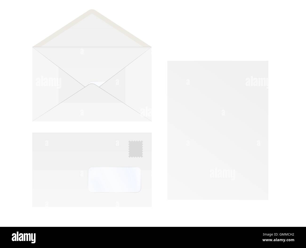 White paper blank template Cut Out Stock Images & Pictures - Alamy