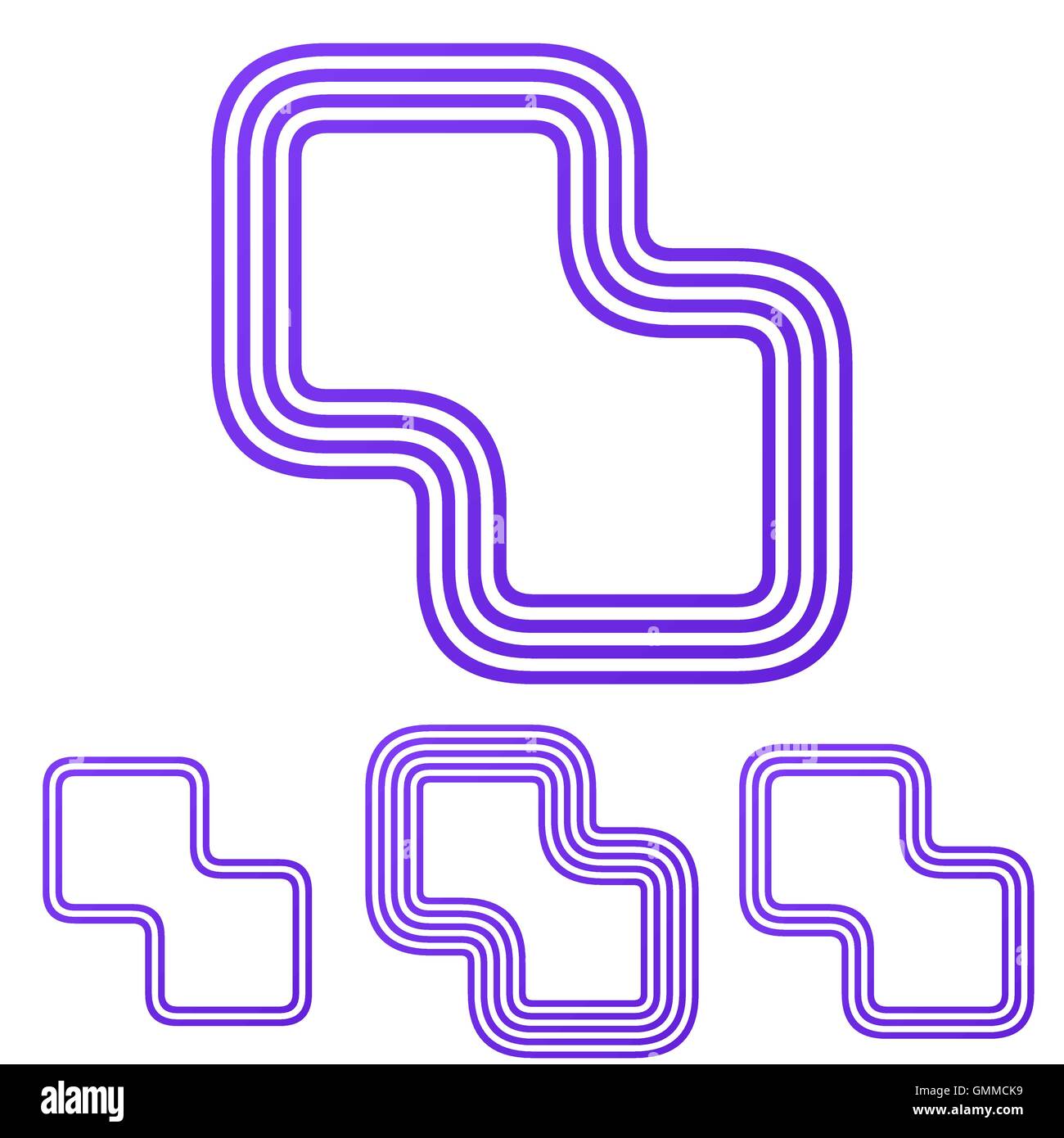 Purple line science logo design set Stock Vector Image & Art - Alamy