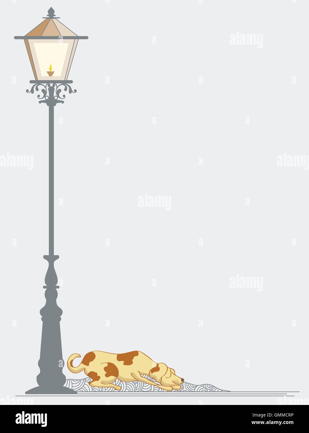 Dog lamp post Stock Vector Images - Alamy
