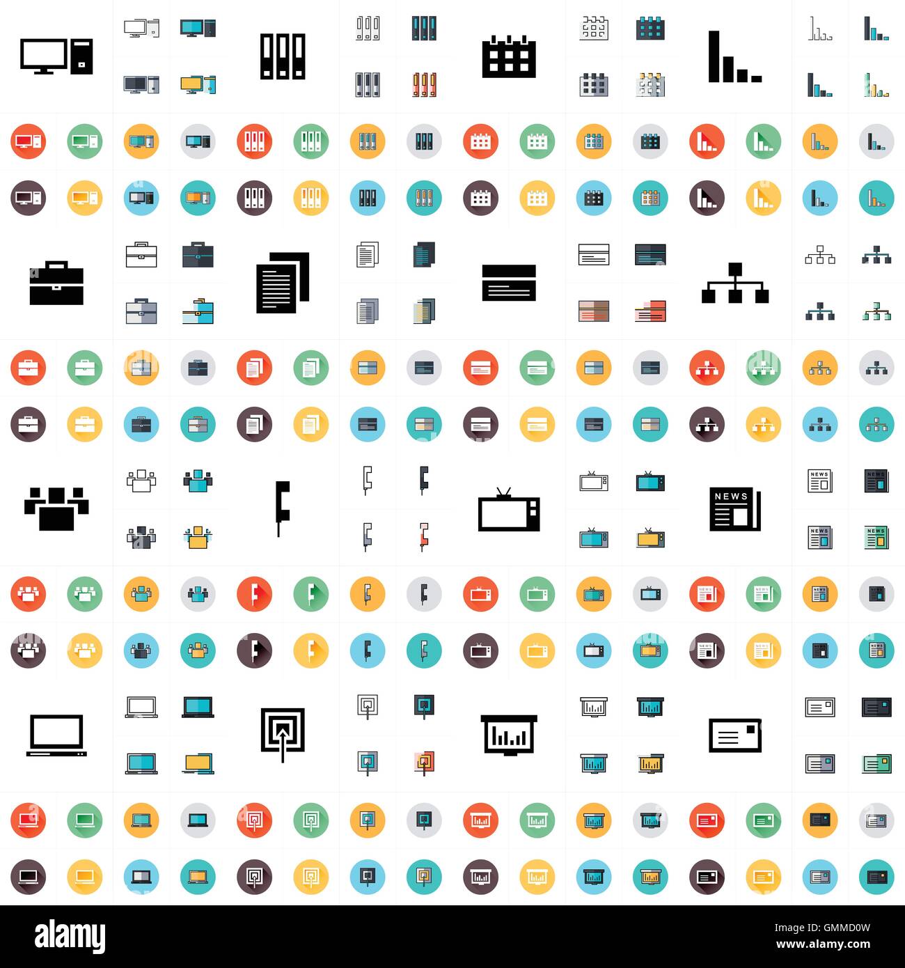 design office icons set Stock Vector Image & Art - Alamy