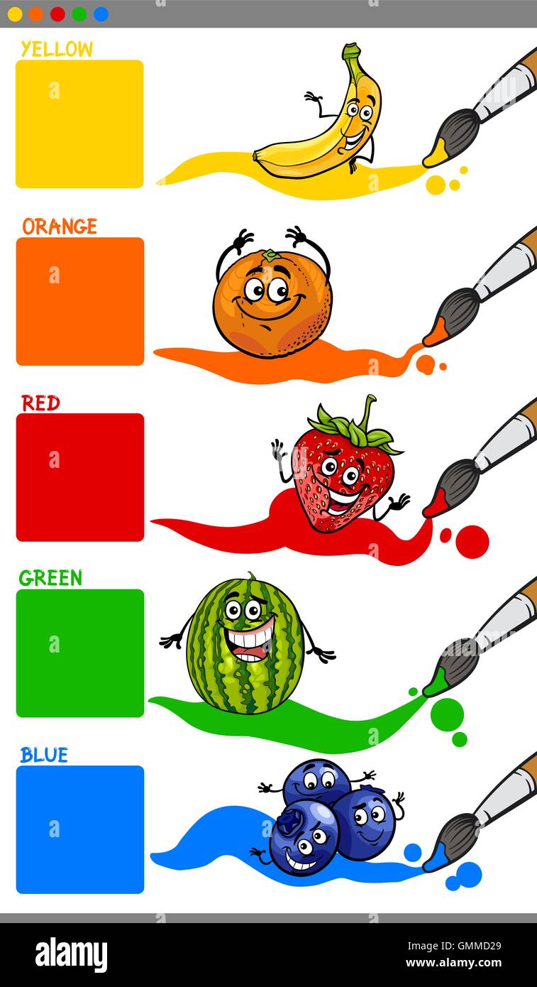 Primary colors cartoon set Stock Vector Images - Alamy