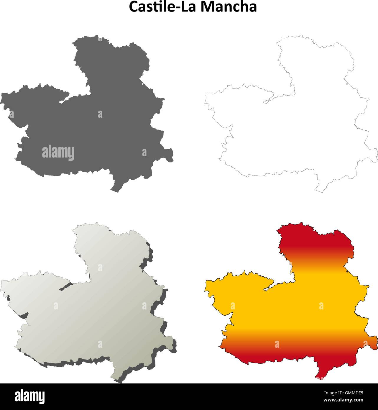 Castilla la mancha eps map hi-res stock photography and images - Alamy