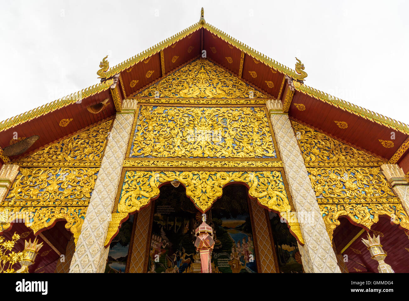 Wat Phra That Hariphunchai temple in Lamphun,Thailand Stock Photo - Alamy