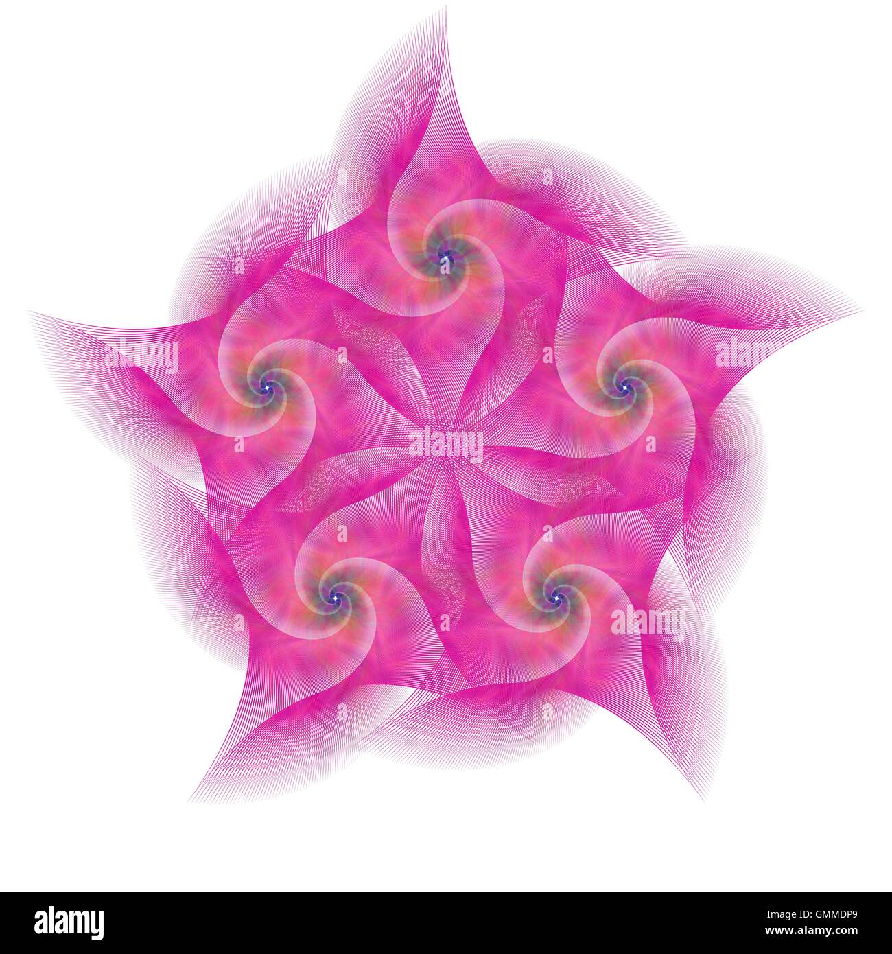 Pink abstract circular fractal shape design Stock Vector Image & Art ...