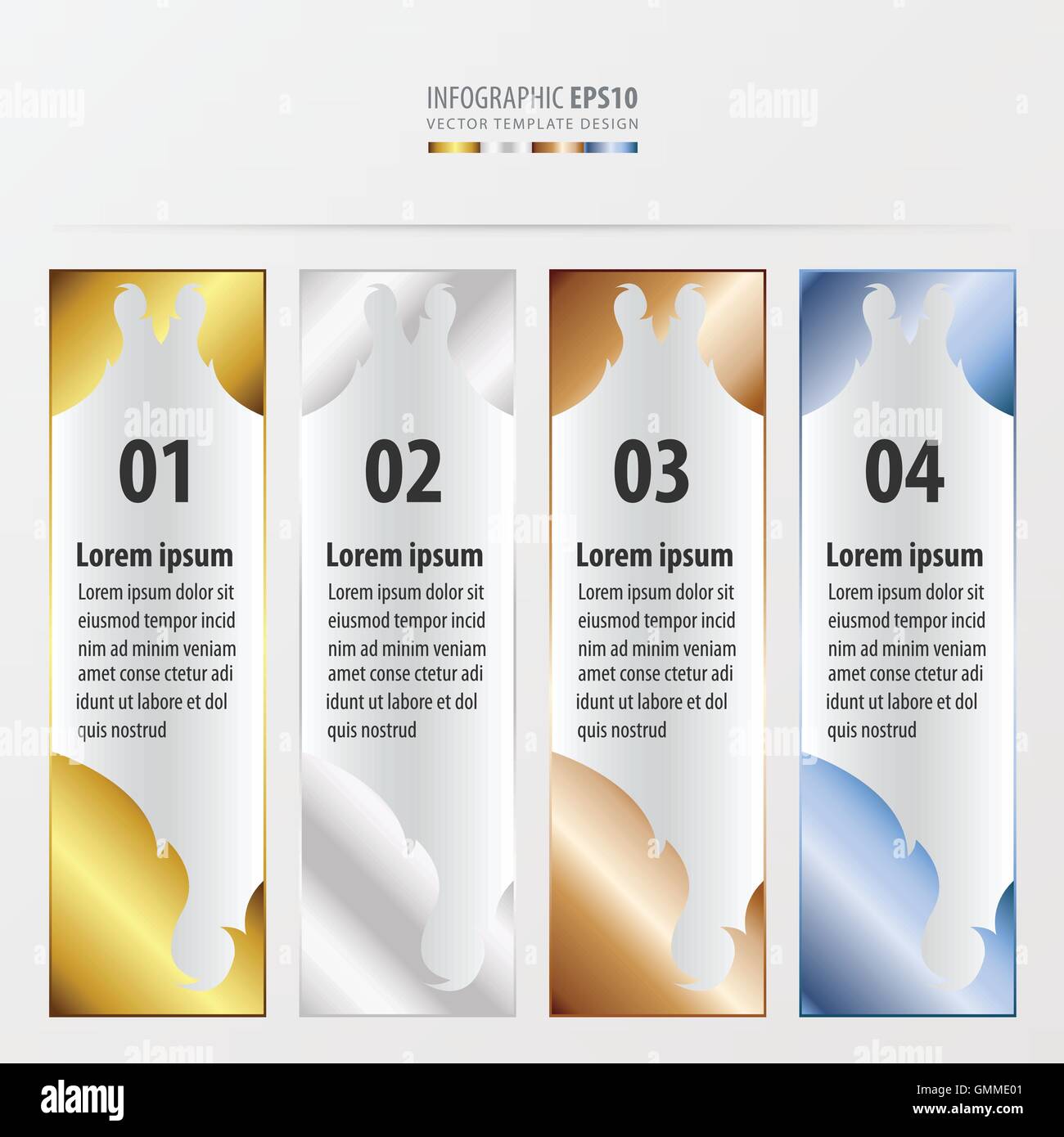 banner thai style gold, bronze, silver, blue color Stock Vector Image ...