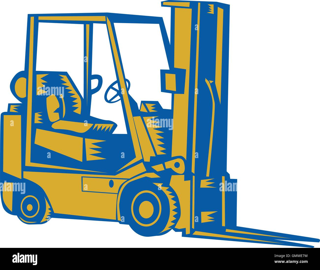 Forklift truck Stock Vector Images - Alamy