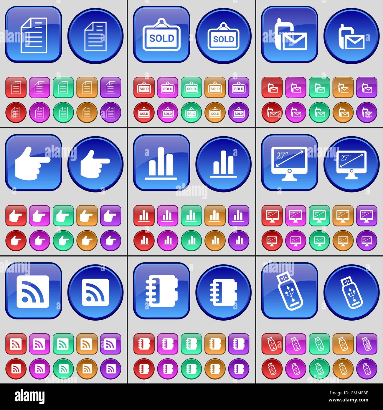 Text file, Sold, SMS, Hand, Diagram, Monitor, RSS, Notebook, USB. A ...