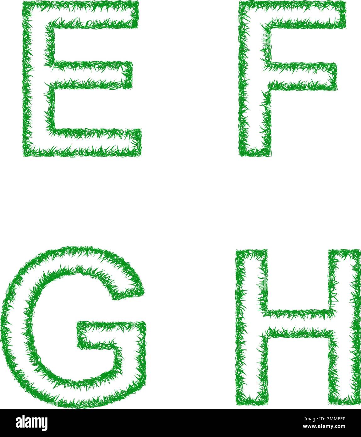 Alphabet green lawn vector hi-res stock photography and images - Alamy