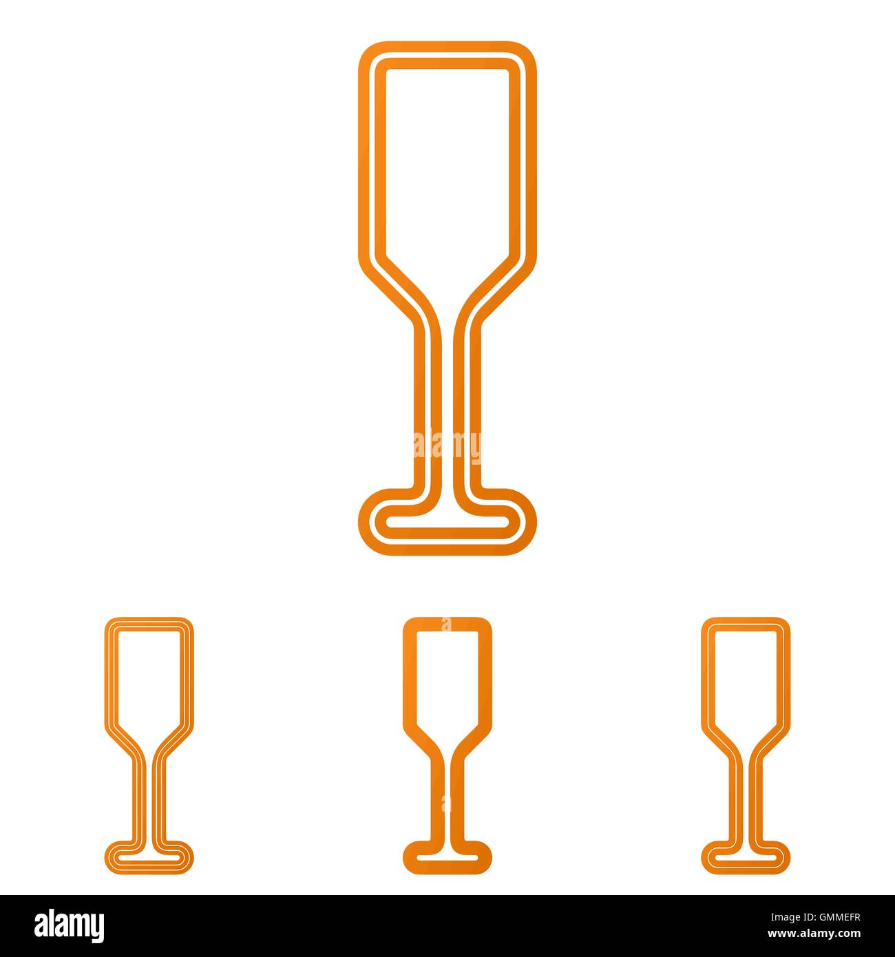 Orange line bar logo design set Stock Vector Image & Art - Alamy