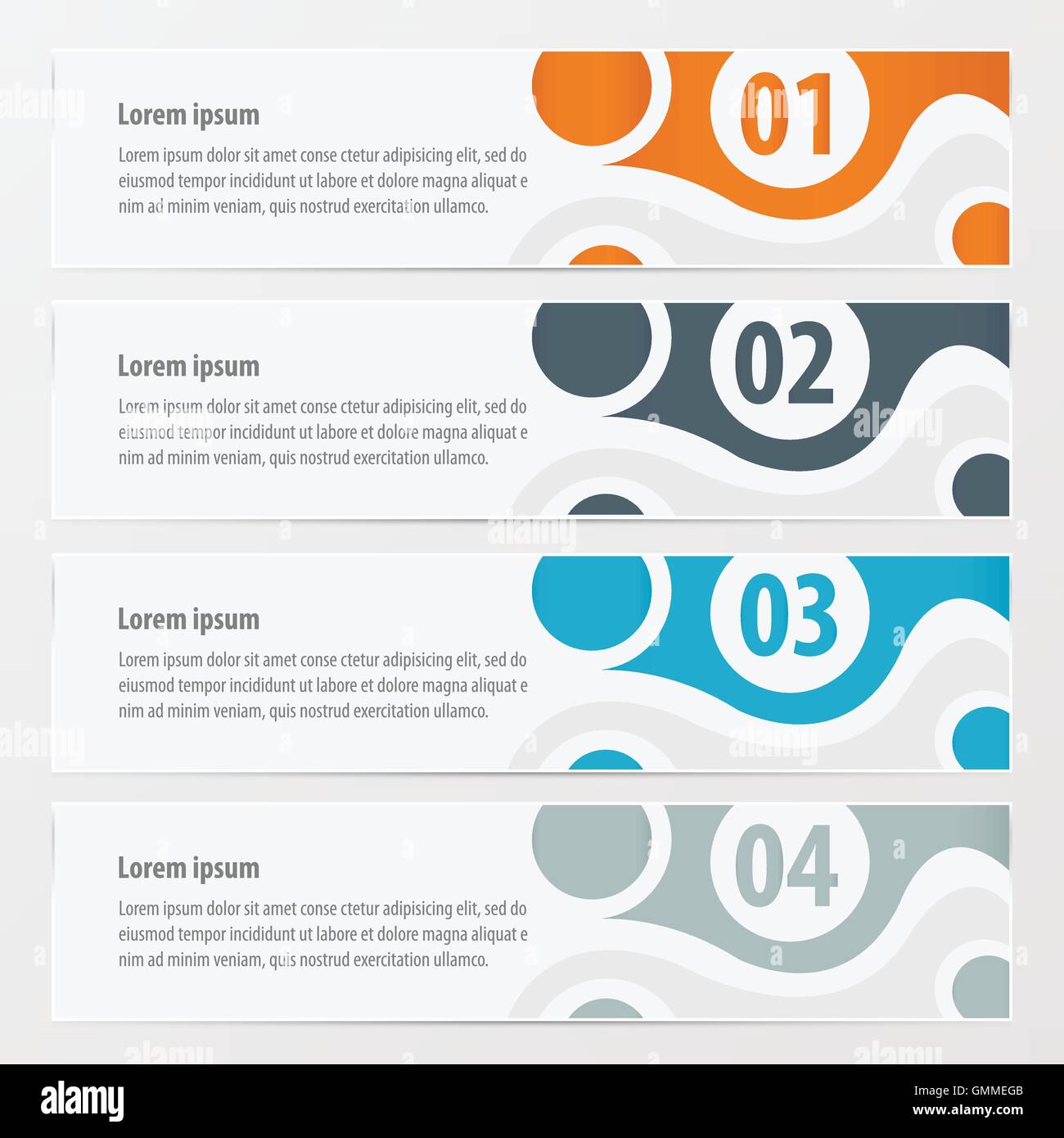 vector banner cicle design Orange , blue, gray color Stock Vector Image ...