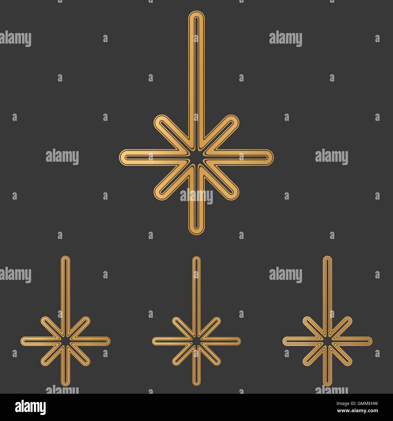 Bronze line compass logo design set Stock Vector Image & Art - Alamy