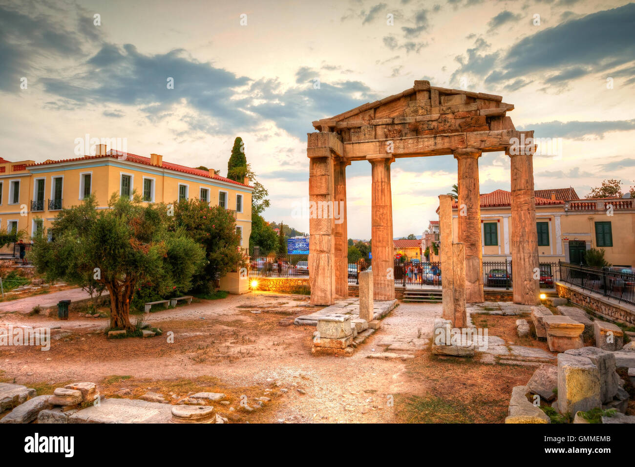 Remains of the Gate of Athena Archegetis and Roman Agora in Athens ...
