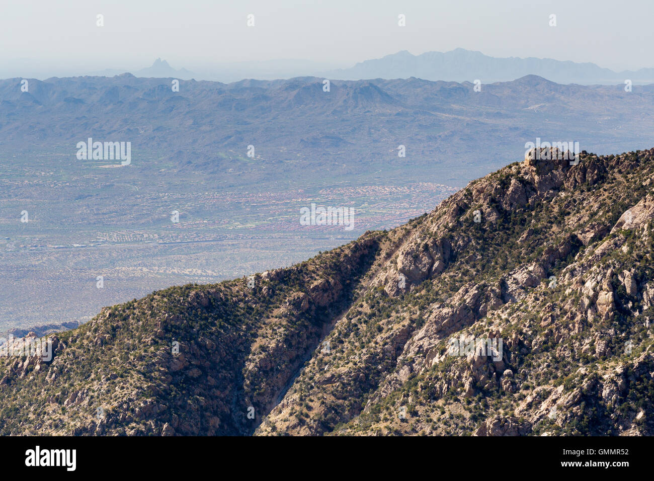 Urban sprawl from Tuscon spreading out below the Santa Catalina ...
