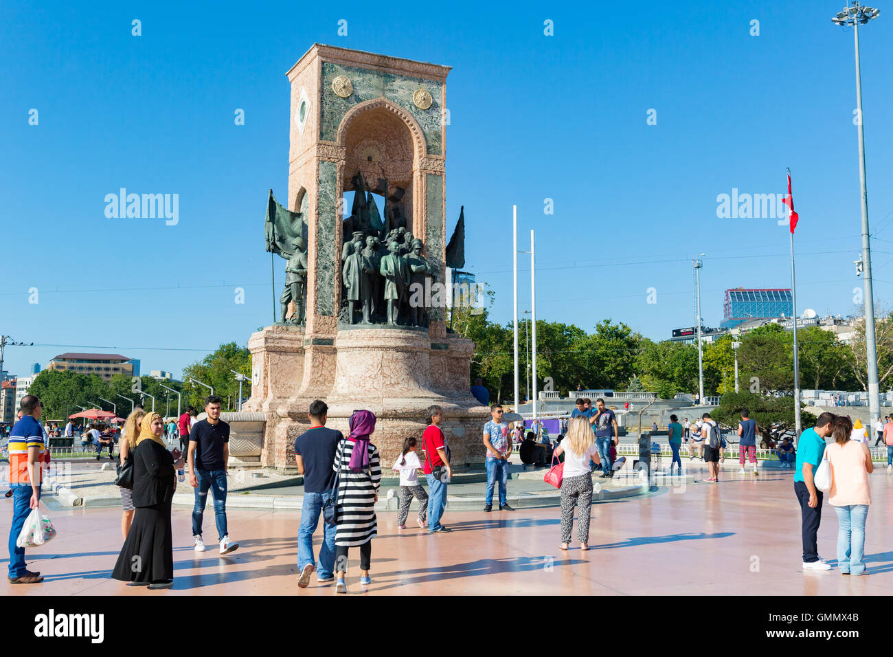 Republic monument taksim square istanbul hi-res stock photography and ...