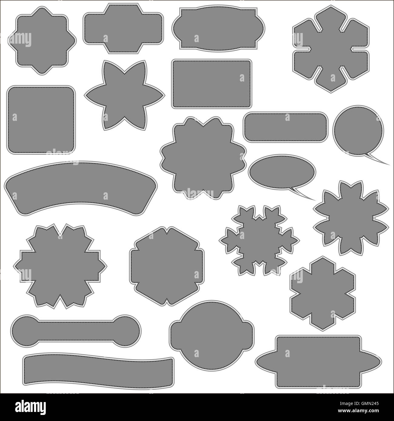 Set of Different Grey Banners Stock Photo - Alamy