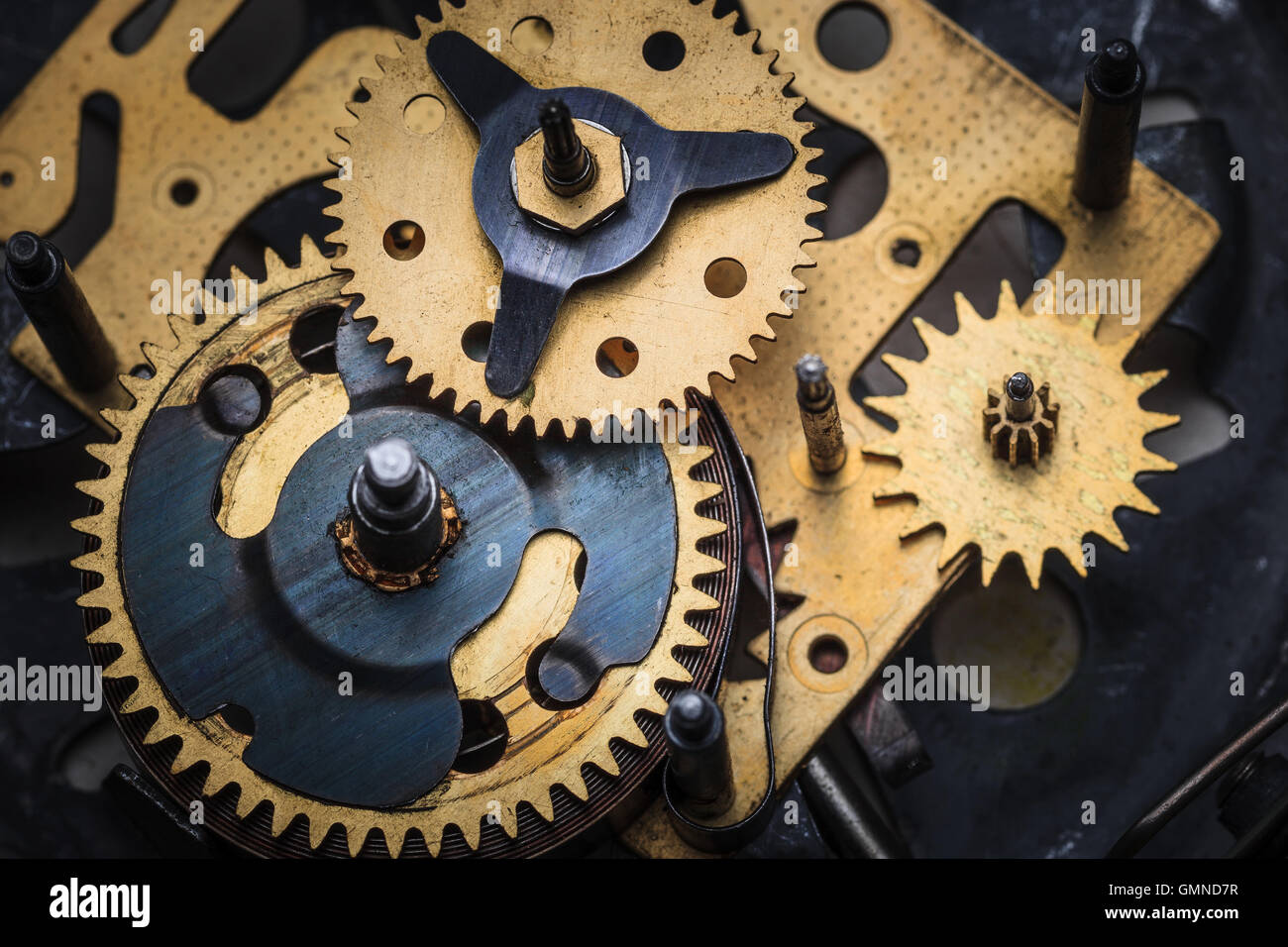 The macro view of clock mechanism Stock Photo - Alamy