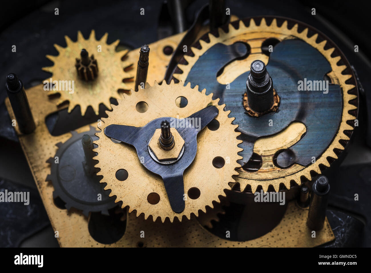 The macro view of clock mechanism Stock Photo - Alamy