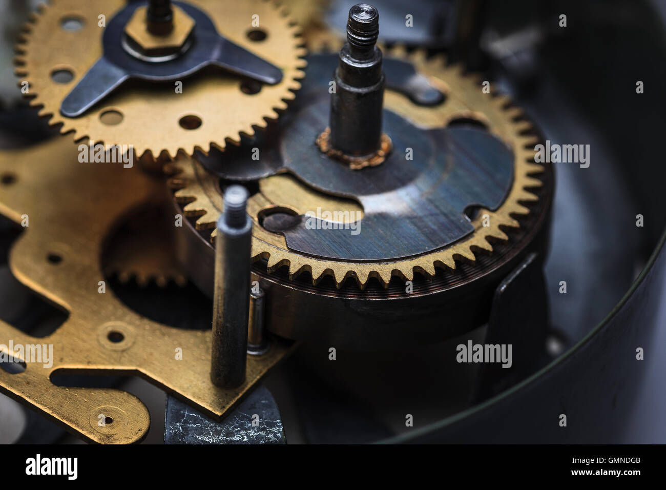 The macro view of clock mechanism Stock Photo - Alamy