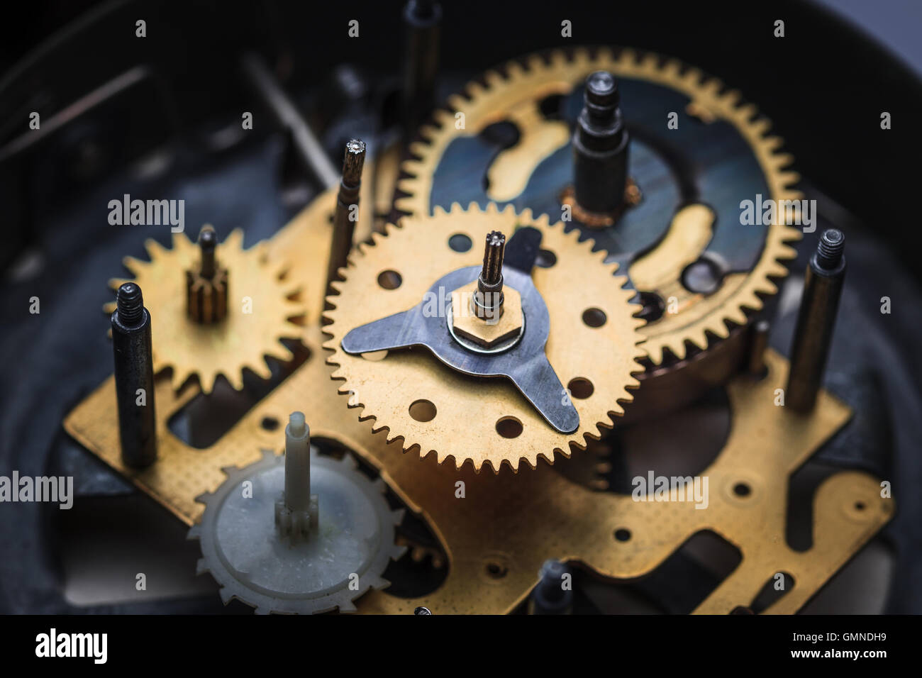 The macro view of clock mechanism Stock Photo - Alamy