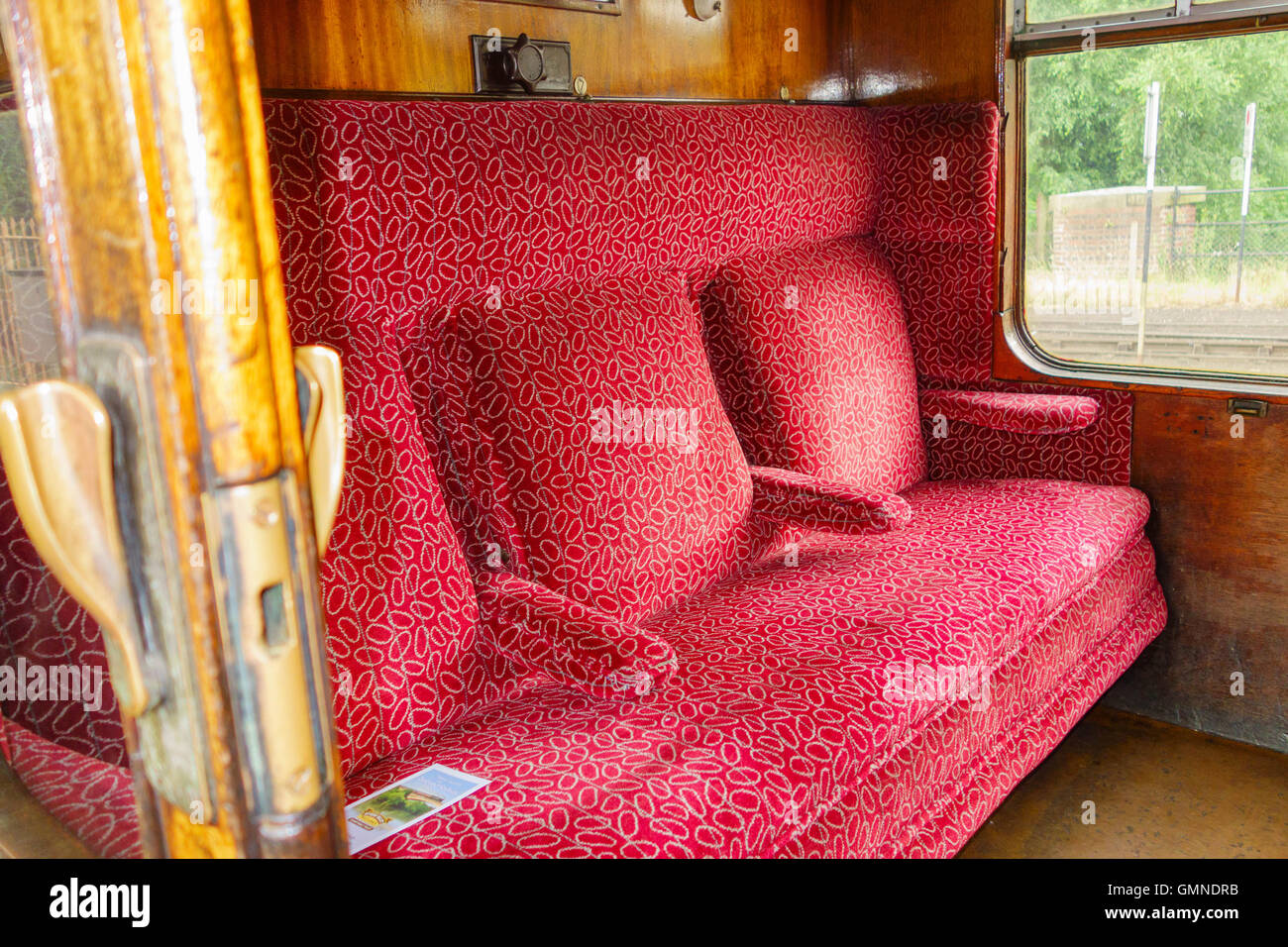 Seating on a working LMS carriage Severn Valley Railway Bridgnorth ...
