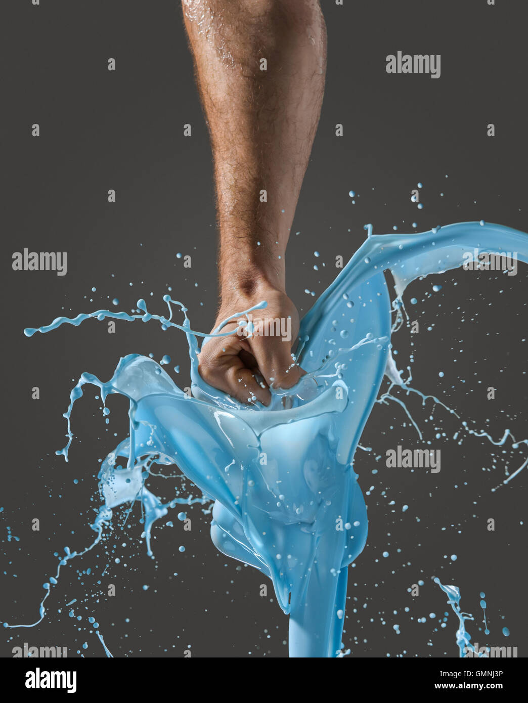 Hand punch through water hi-res stock photography and images - Alamy