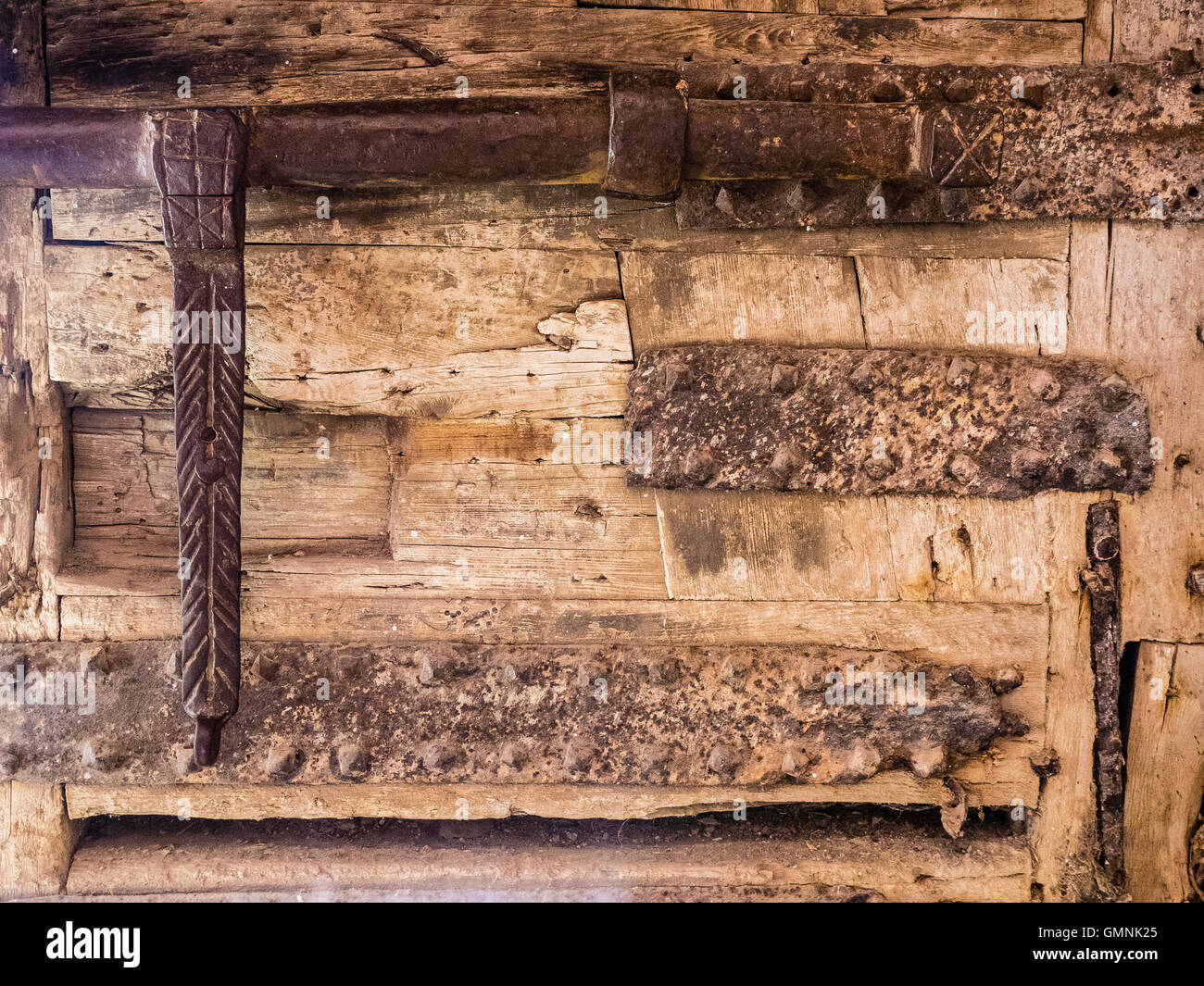 An original 16th century wooden lock mechanism, Castle La Calahorra in ...