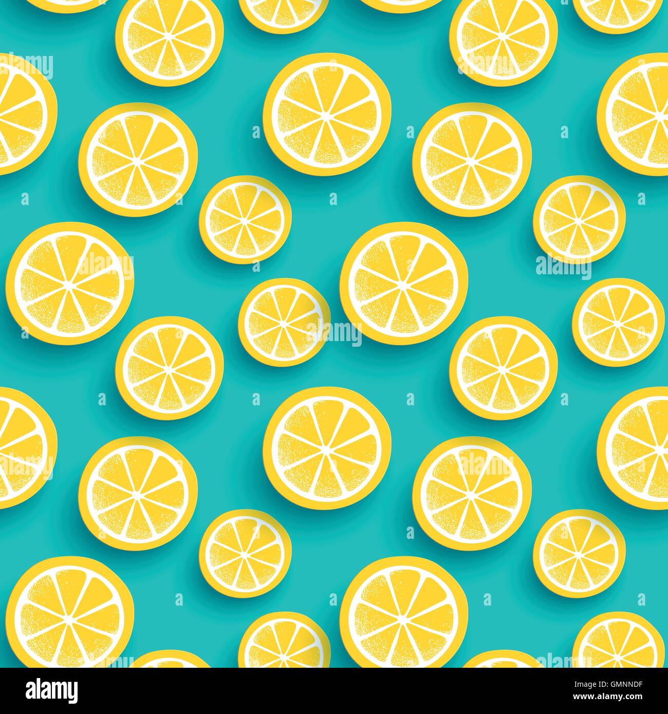 Sunkist seamless pattern, lovely sliced fruit background Stock Vector ...