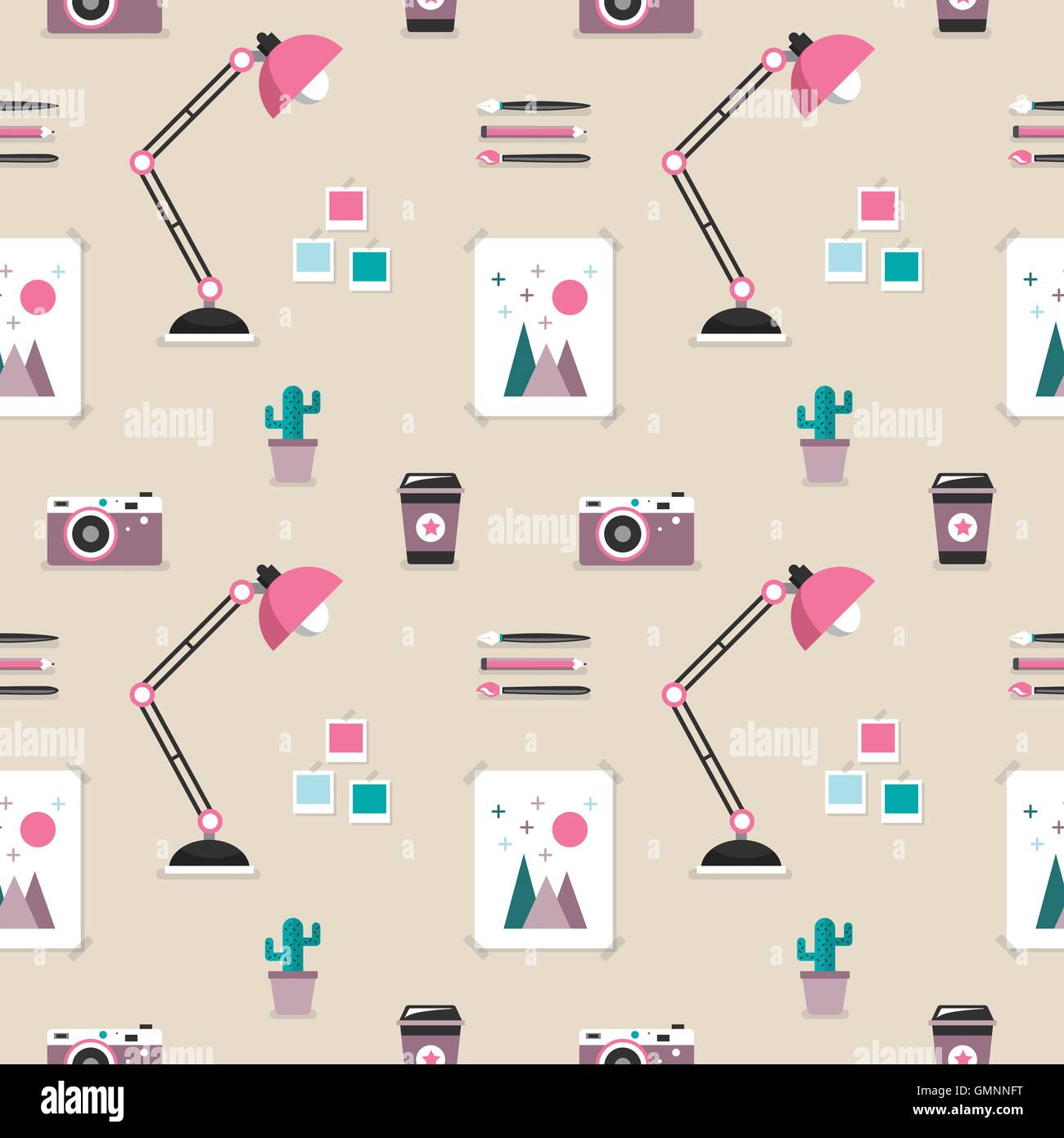 Wrapping workplace Stock Vector Images - Alamy