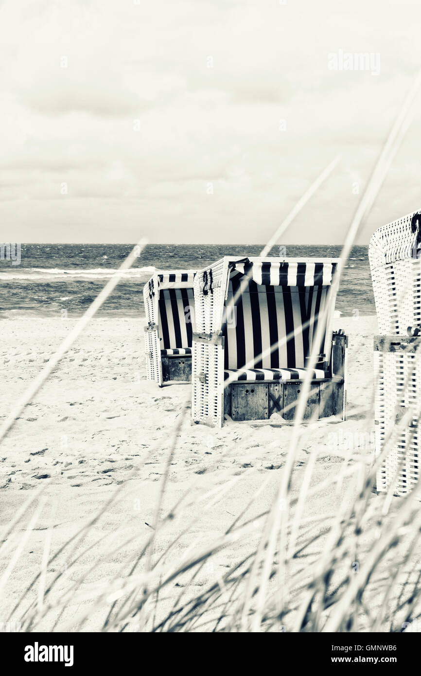 beach chair on the north sea Stock Photo - Alamy