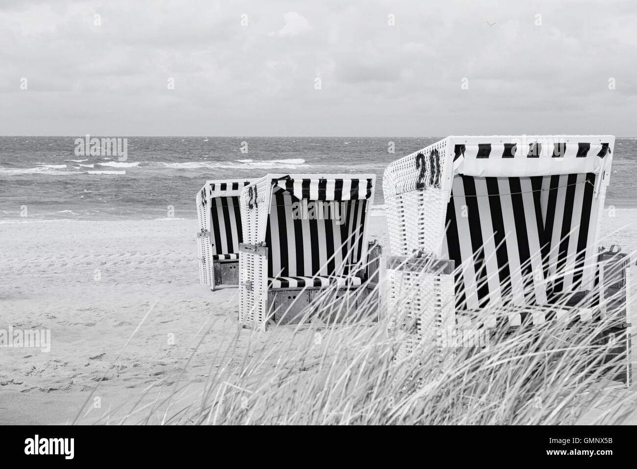 beach chair on the north sea Stock Photo - Alamy