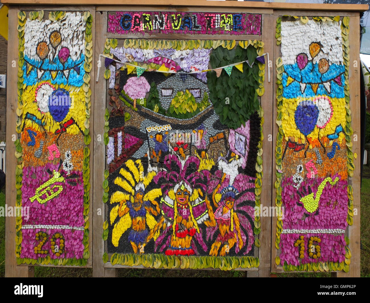 A well dressing with the theme of 'Carnival Time' in Crosspool ...